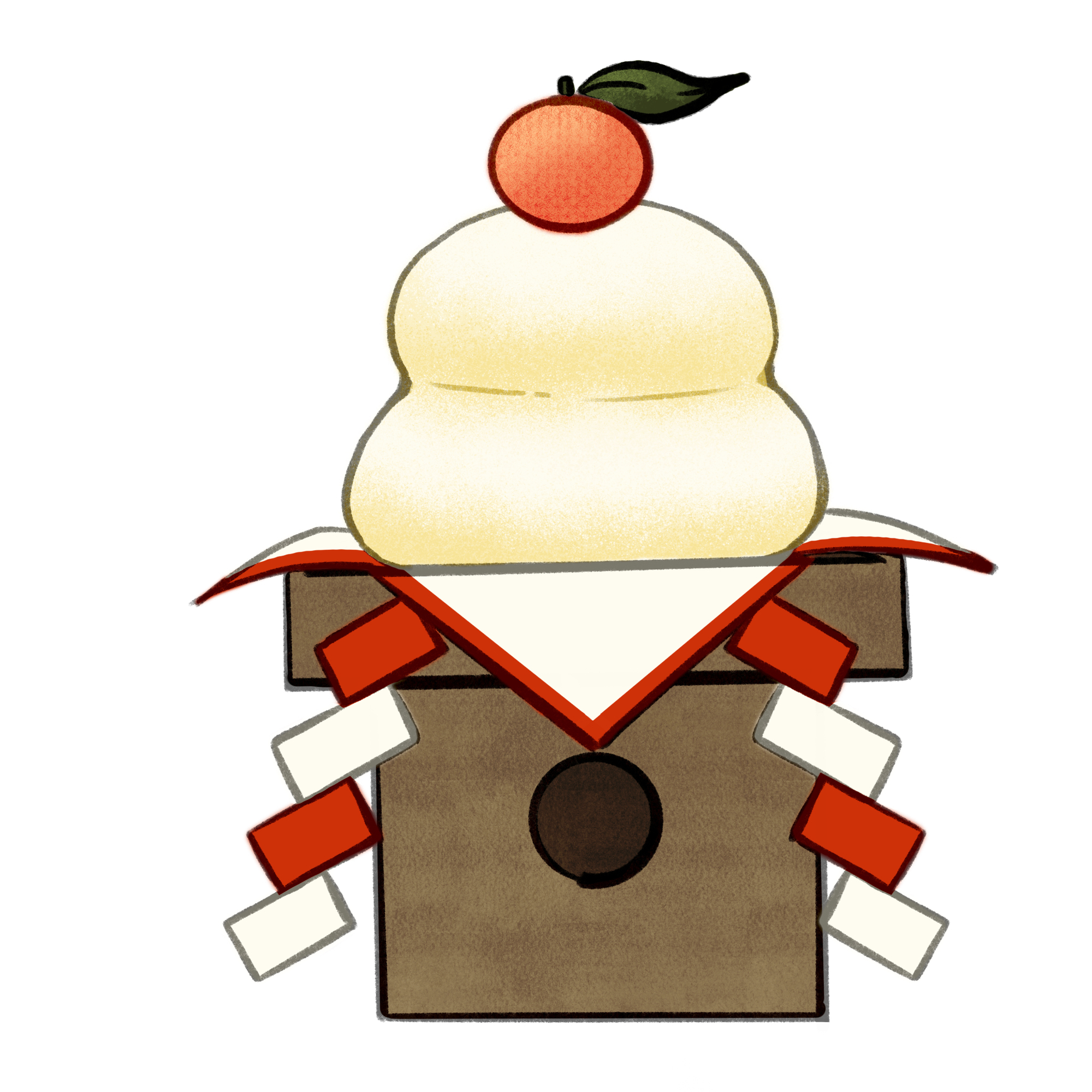 鏡餅 イラスト素材メイキング動画 | トネリコ＠舎人子の木 | OFUSE (オフセ)